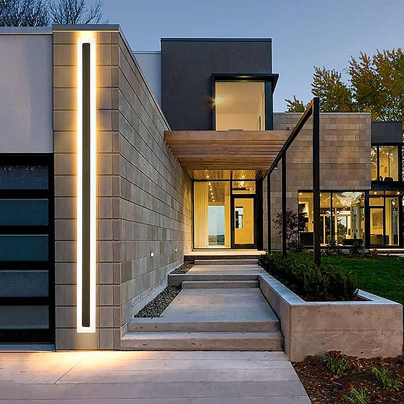 China Modern Waterproof outdoor Long Strip LED wall lamp IP65 wall ...